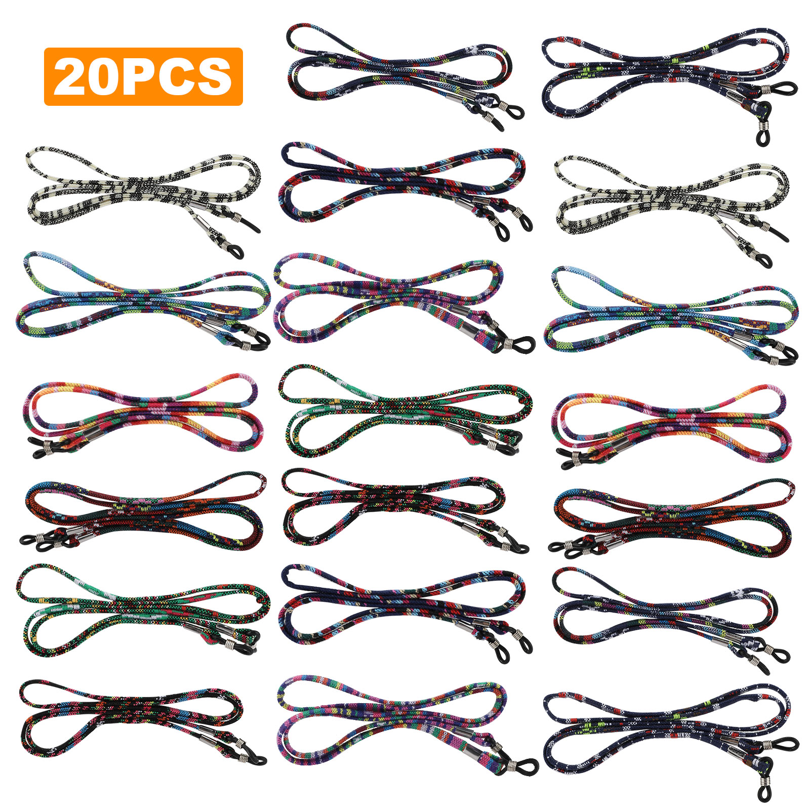 20PCS Adjustable Sunglass Neck Cord Strap Eyeglasses Rope String ...